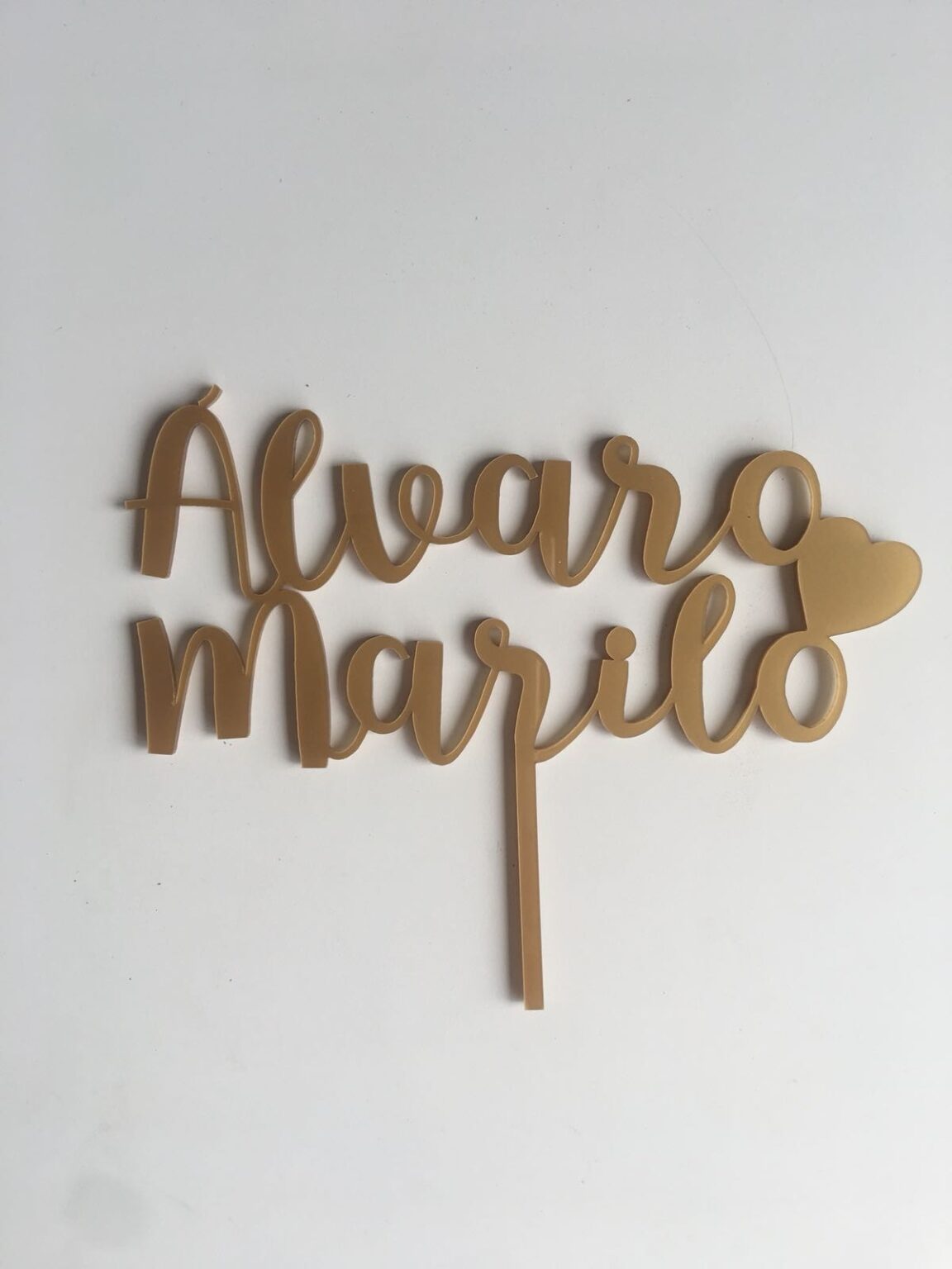 Topper metacrilato 2 líneas 15 cm