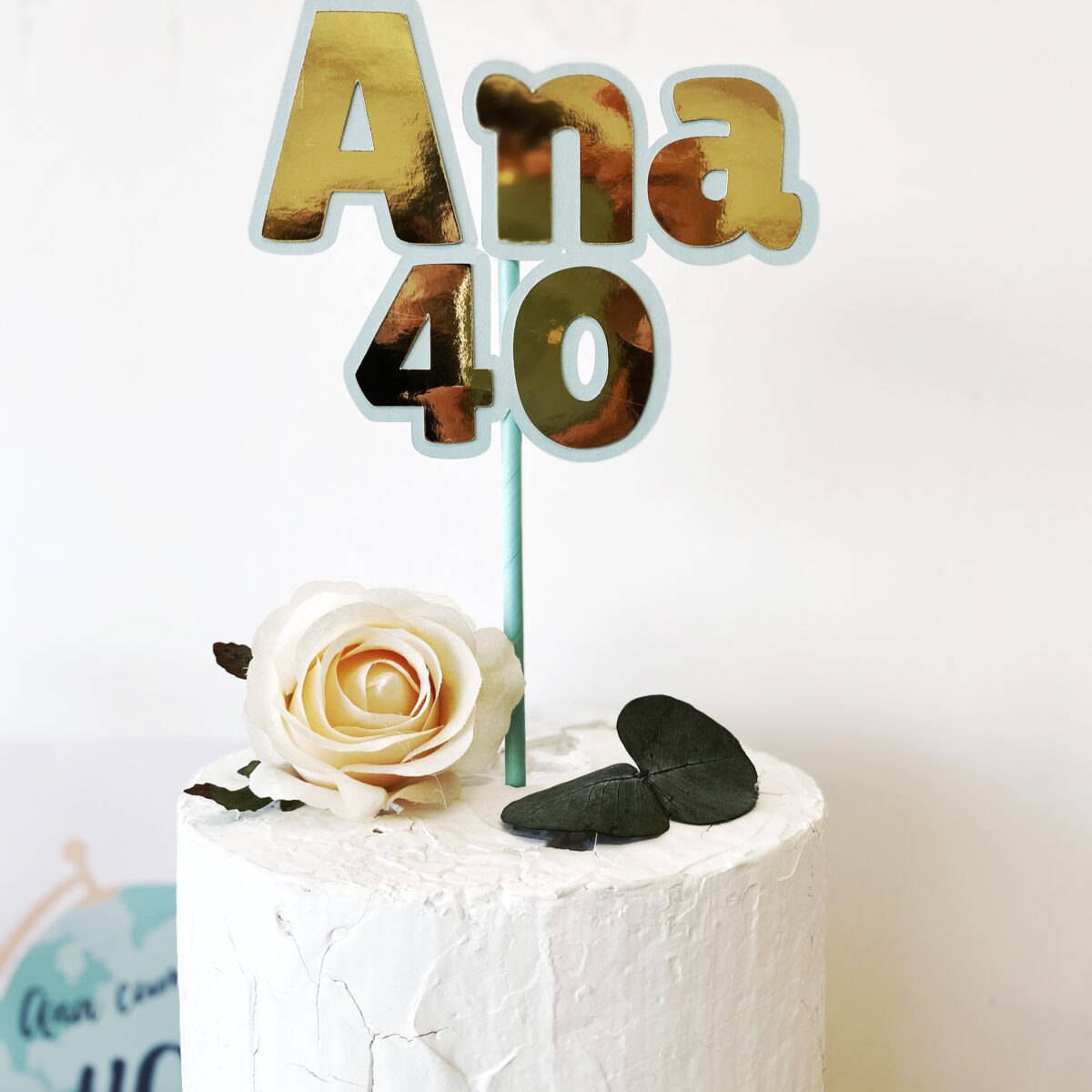 Topper para tarta personalizado doble capa