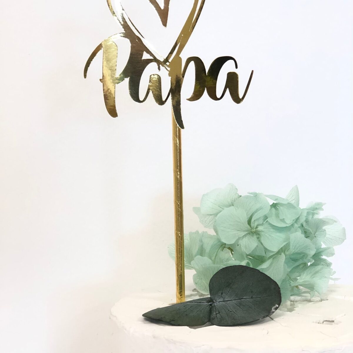 Topper para tarta personalizado Papá corazón