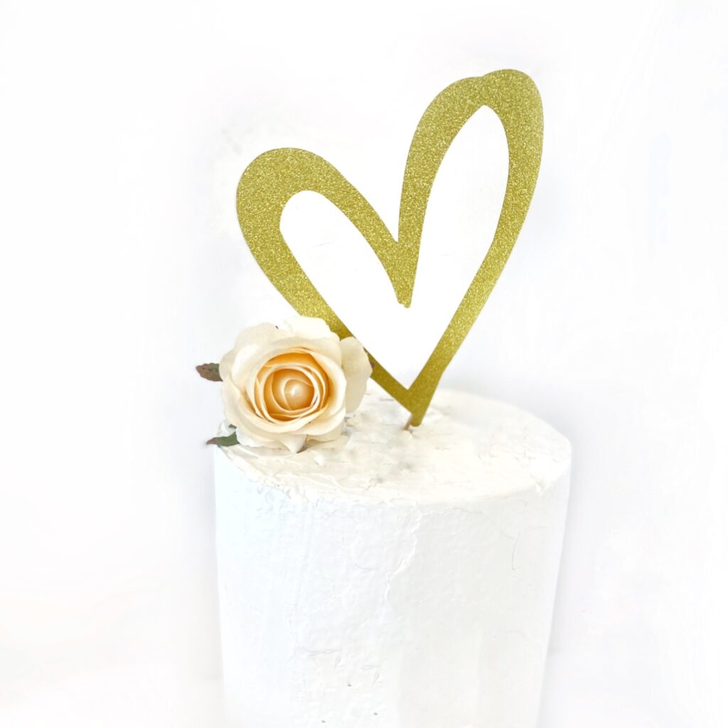 Topper para tarta corazón