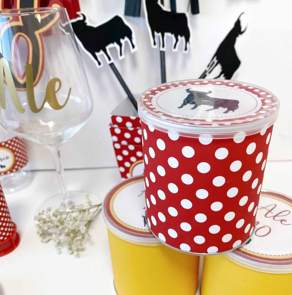 Caja de fiesta de cumpleaños decoración Toros